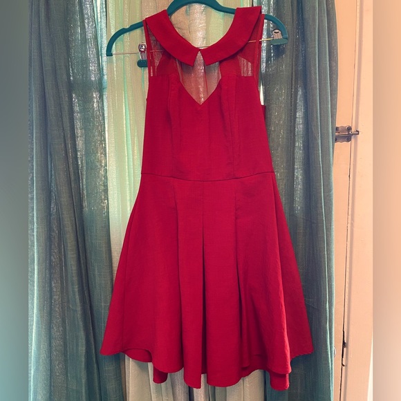 Mystic | Dresses | Retro Aline Dress In Red With Peter Pan Collar ...